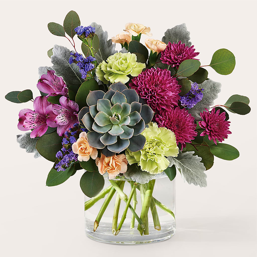 Botanical Dream Bouquet – green, lavender, purple flower arrangement ...