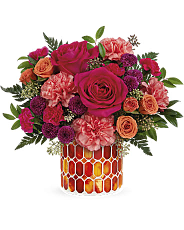 Teleflora's Sunset Blooms Bouquet–Talia Flowers