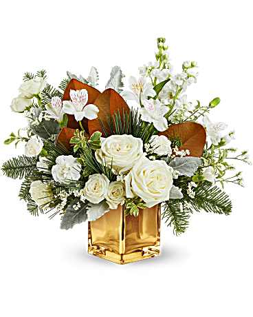 Teleflora's Golden Glitz Bouquet – white flower arrangement | Ottawa ...
