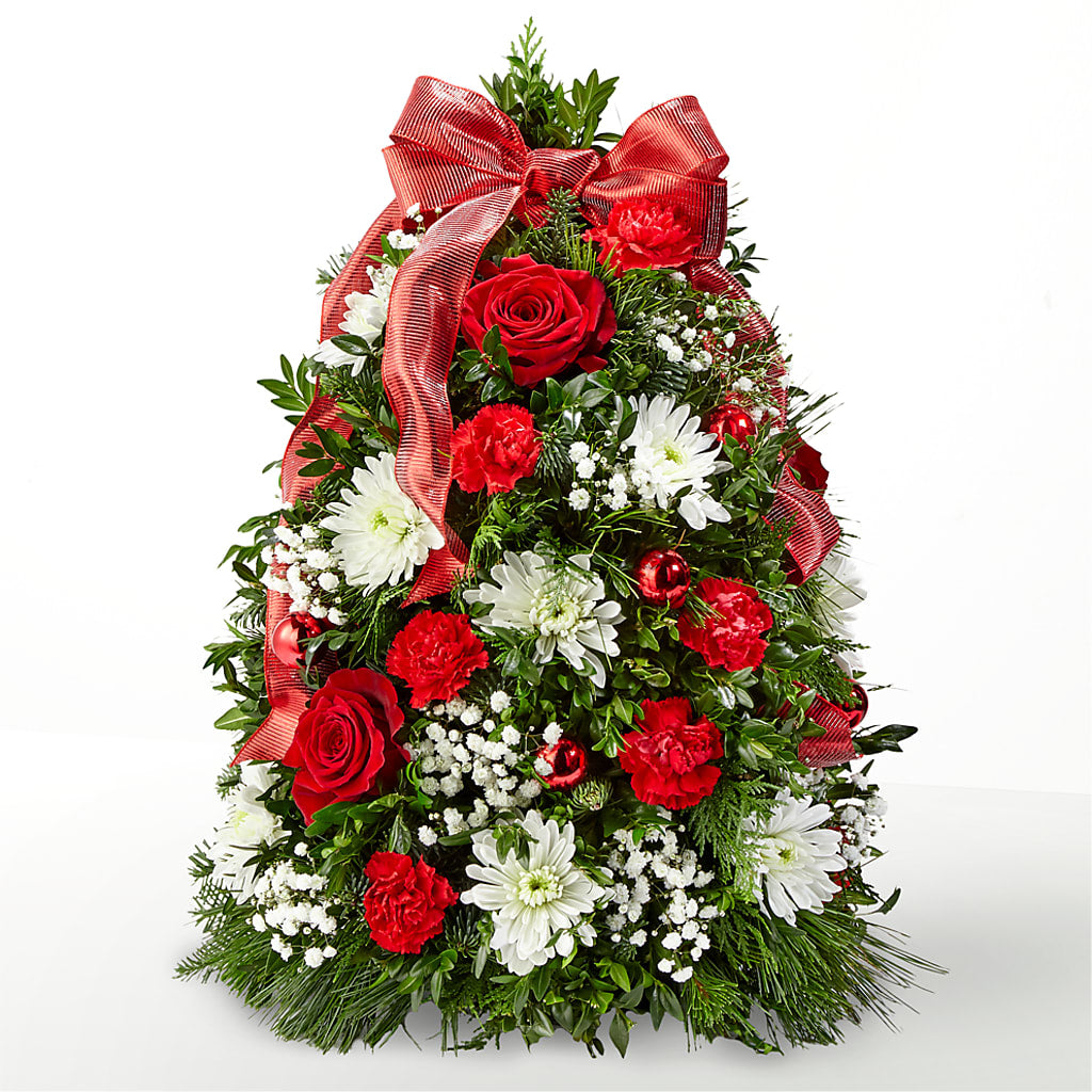 Make It Merry Tree – red, white flower arrangement | Ottawa, ON | Talia ...